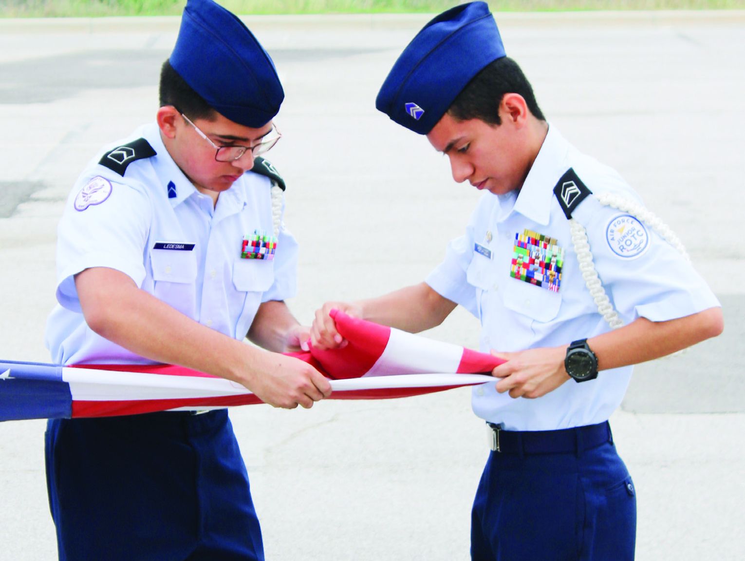 AFJROTC, veteran organizations hold flag retirement ceremony