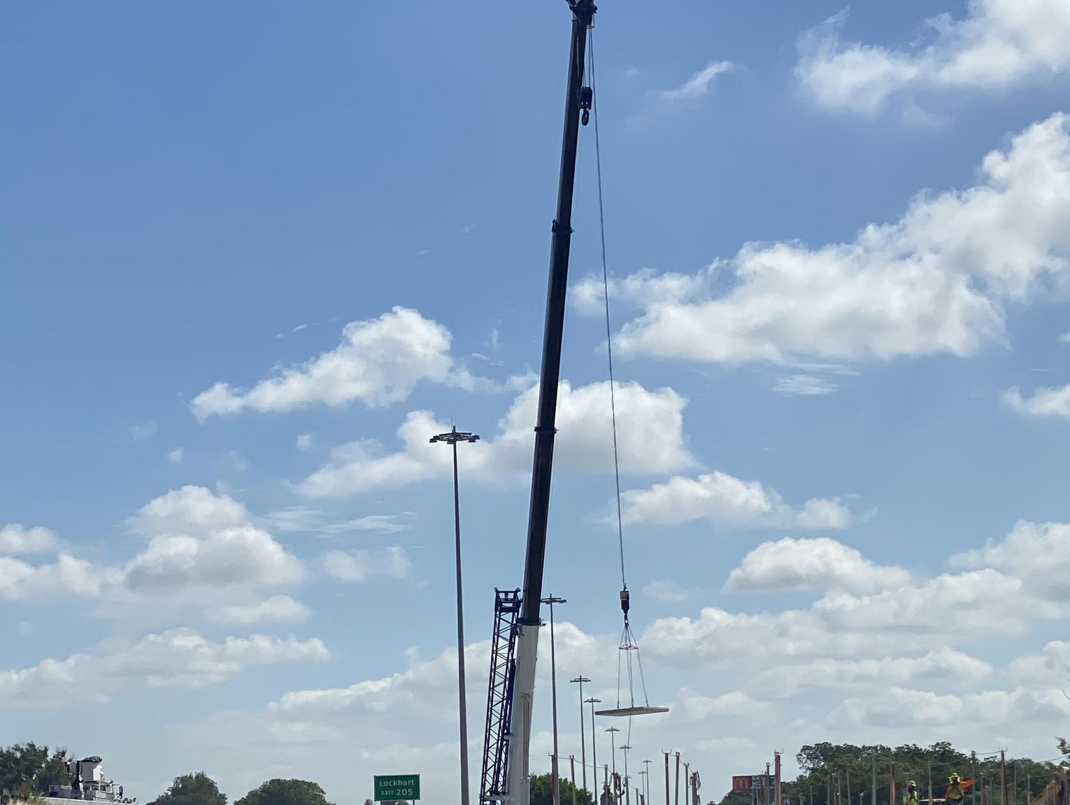 BRIDGE BUILDING: Work continues on northbound I-35 frontage road bridges