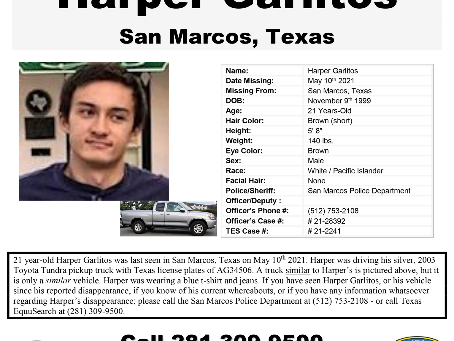 Investigation, search ongoing for missing man last seen in San Marcos