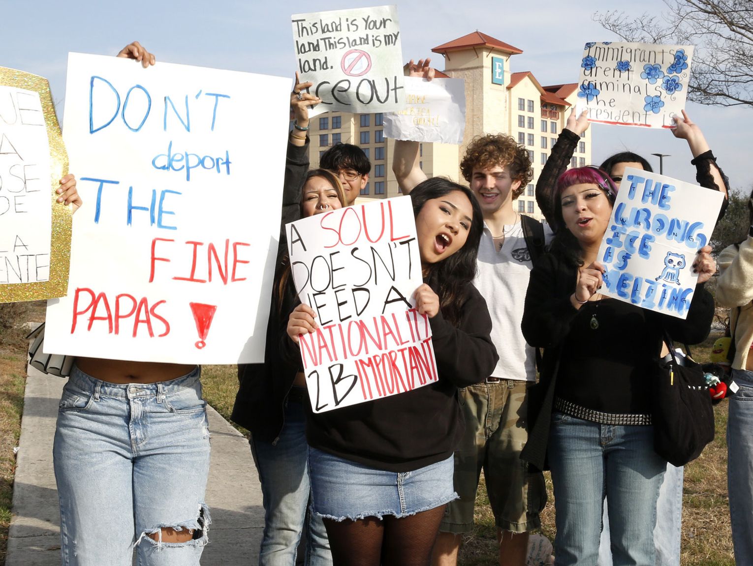 STUDENTS WALK OUT
