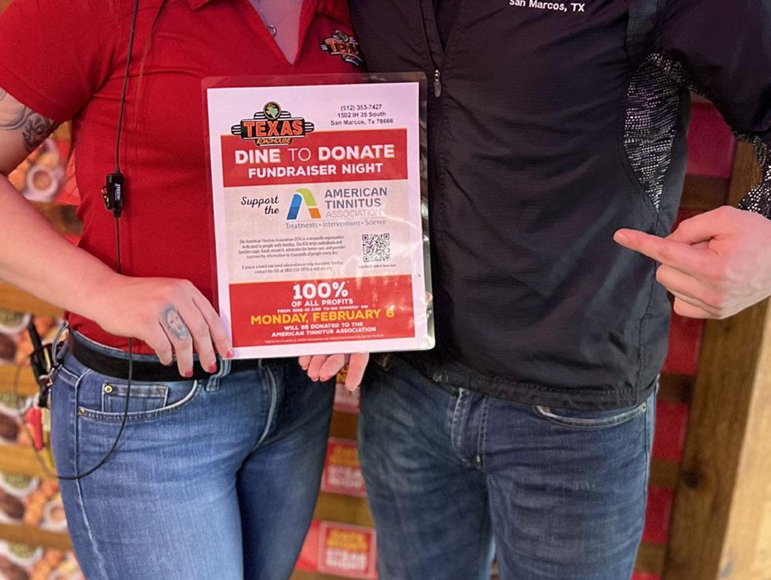 Texas Roadhouse helps raise funds for Tinnitus issues