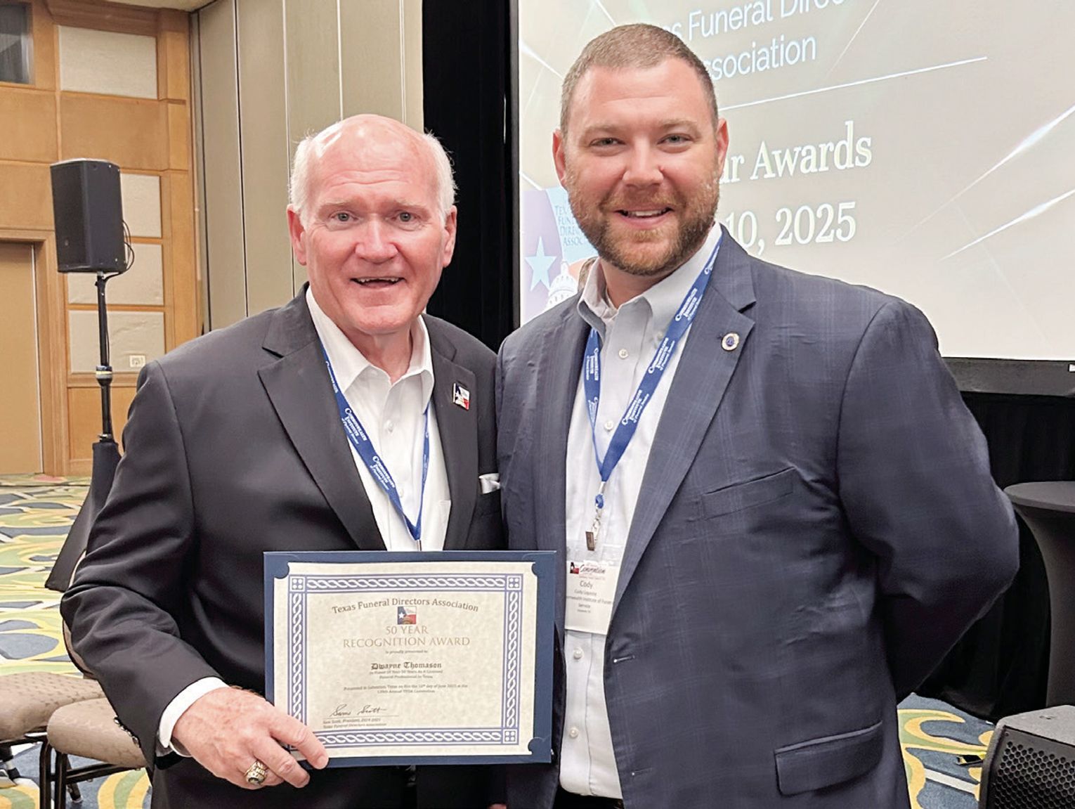 Thomason recognized for 50 years of funerals